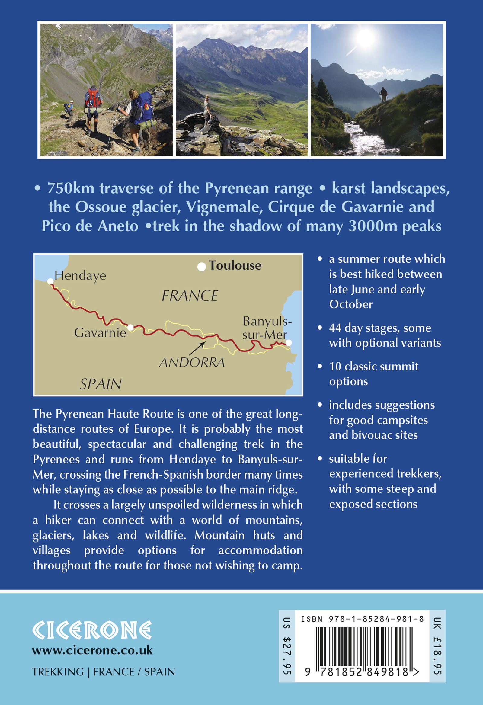 Pyrenean Haute Route (HRP) Guidebook | Cicerone Press
