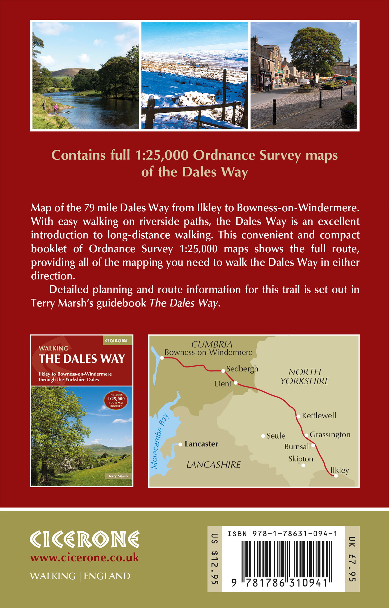 Dales Way 1:25,000 OS map booklet | Cicerone Press
