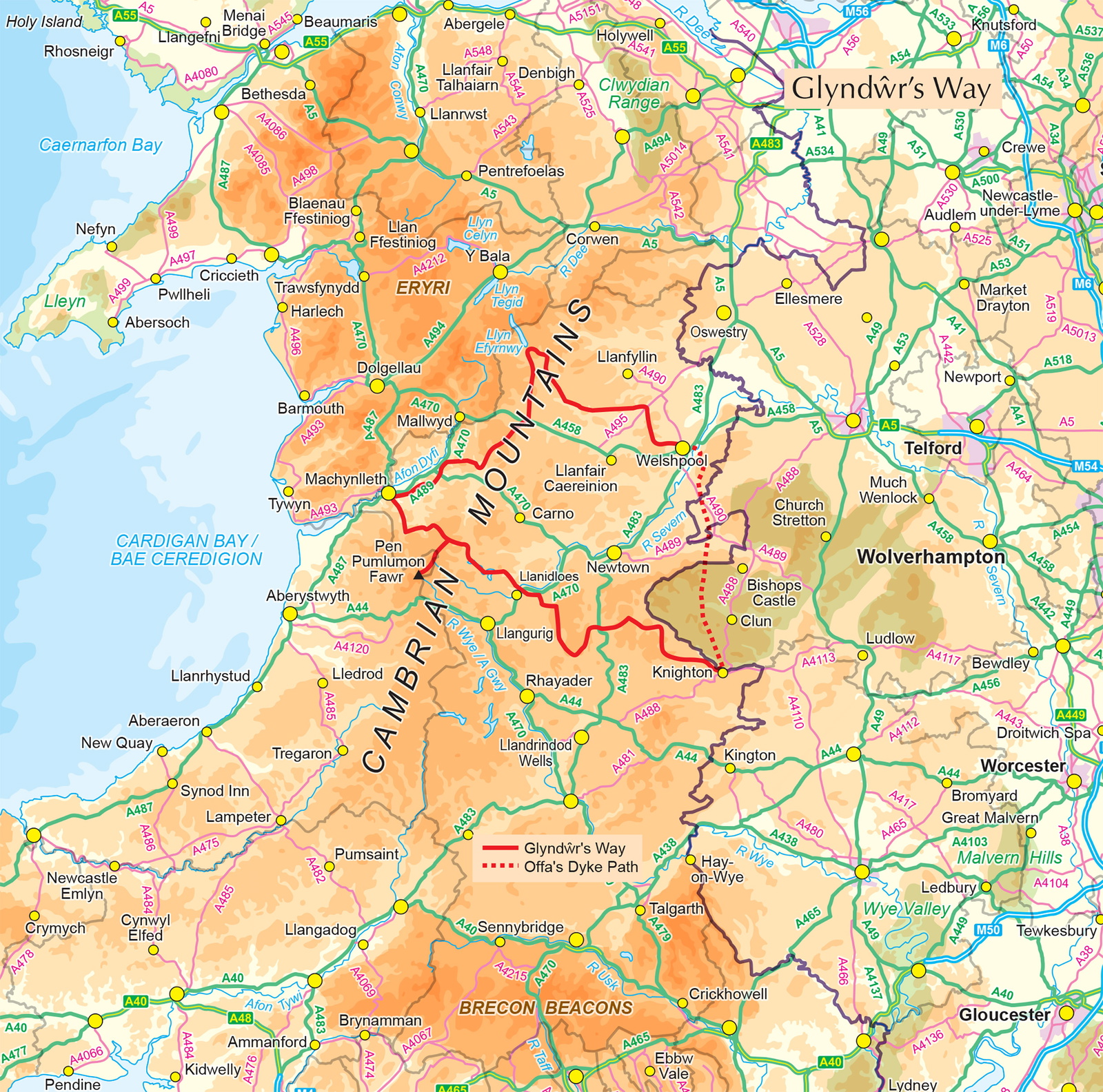 Wales' Glyndwr’s Way | National Trail Guidebook |… | Cicerone Press