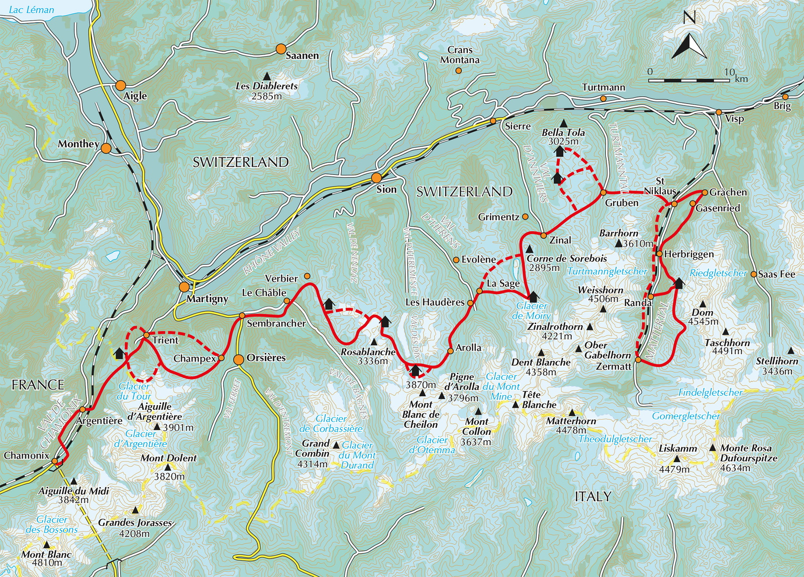 Trekking Chamonix to Zermatt Guidebook | Walker’s… | Cicerone Press