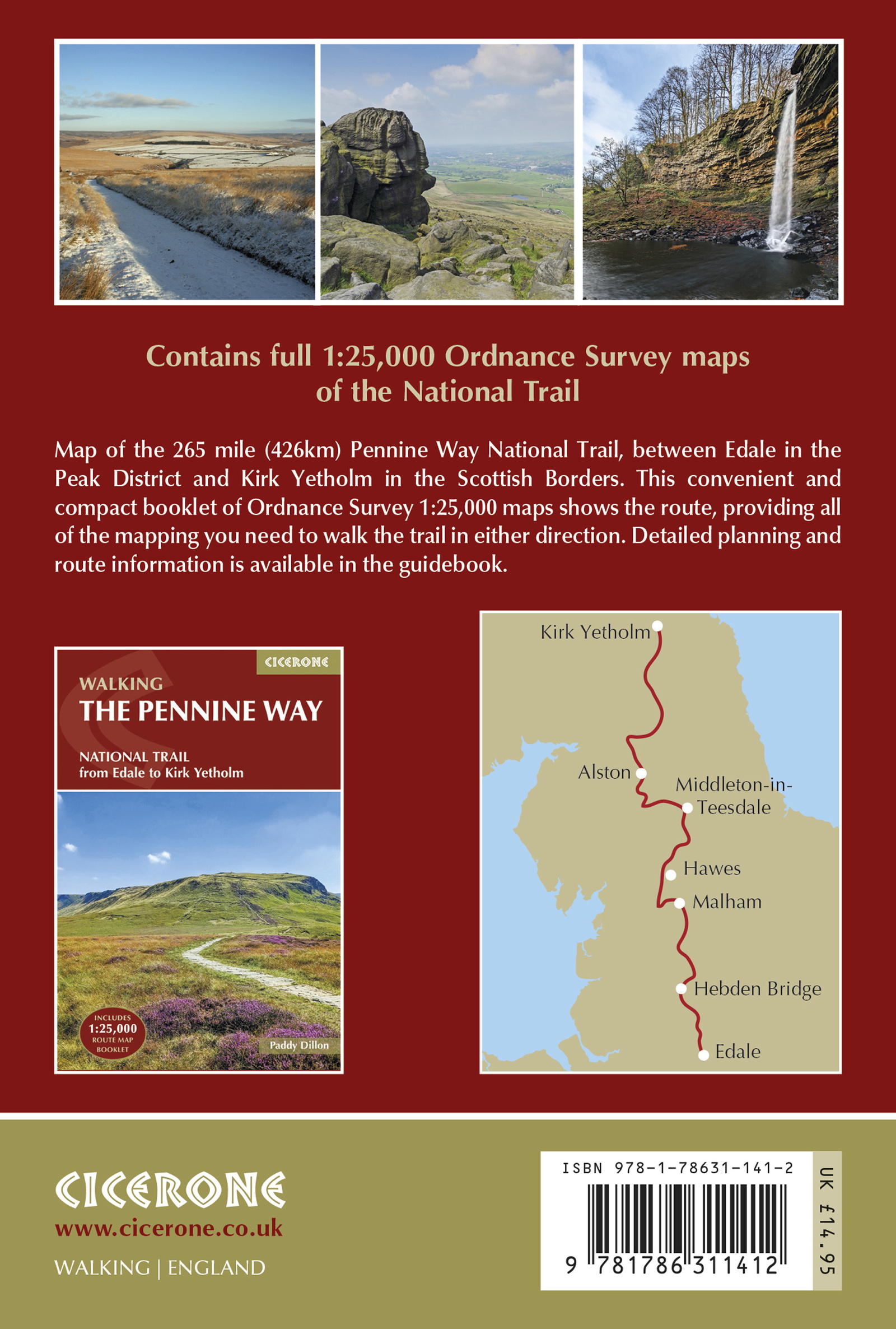 Pennine Way National Trail | OS map booklet | Cicerone Press