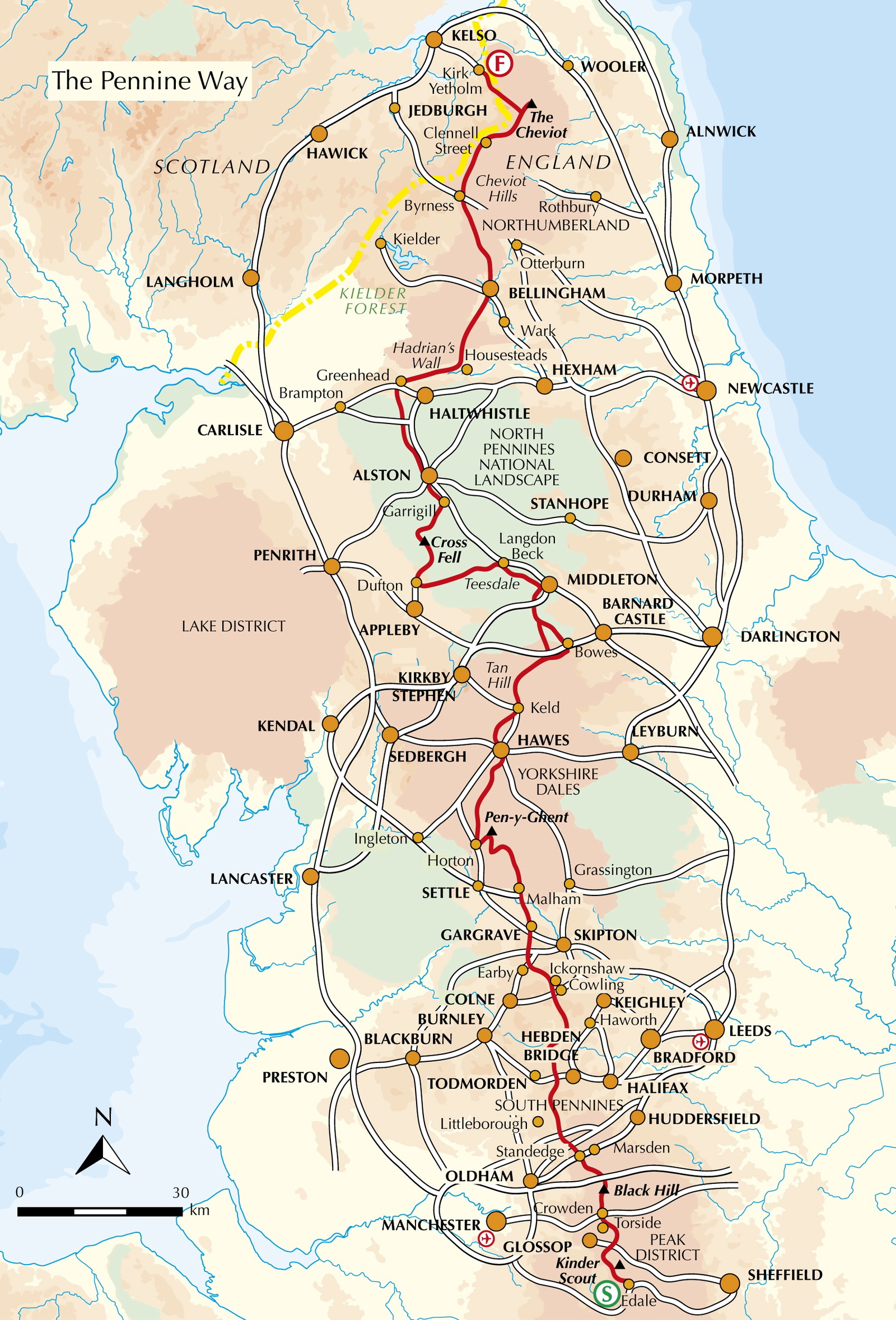 Pennine Way National Trail | OS map booklet | Cicerone Press