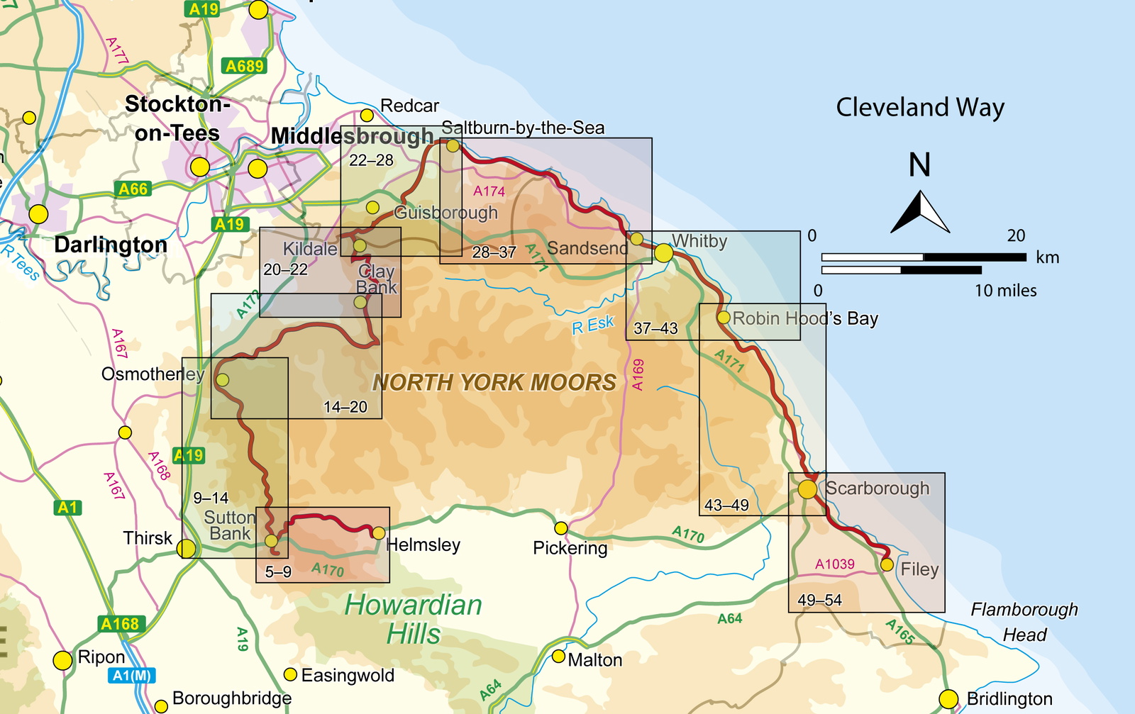 The Cleveland Way Map Booklet | Complete OS Maps for… | Cicerone Press