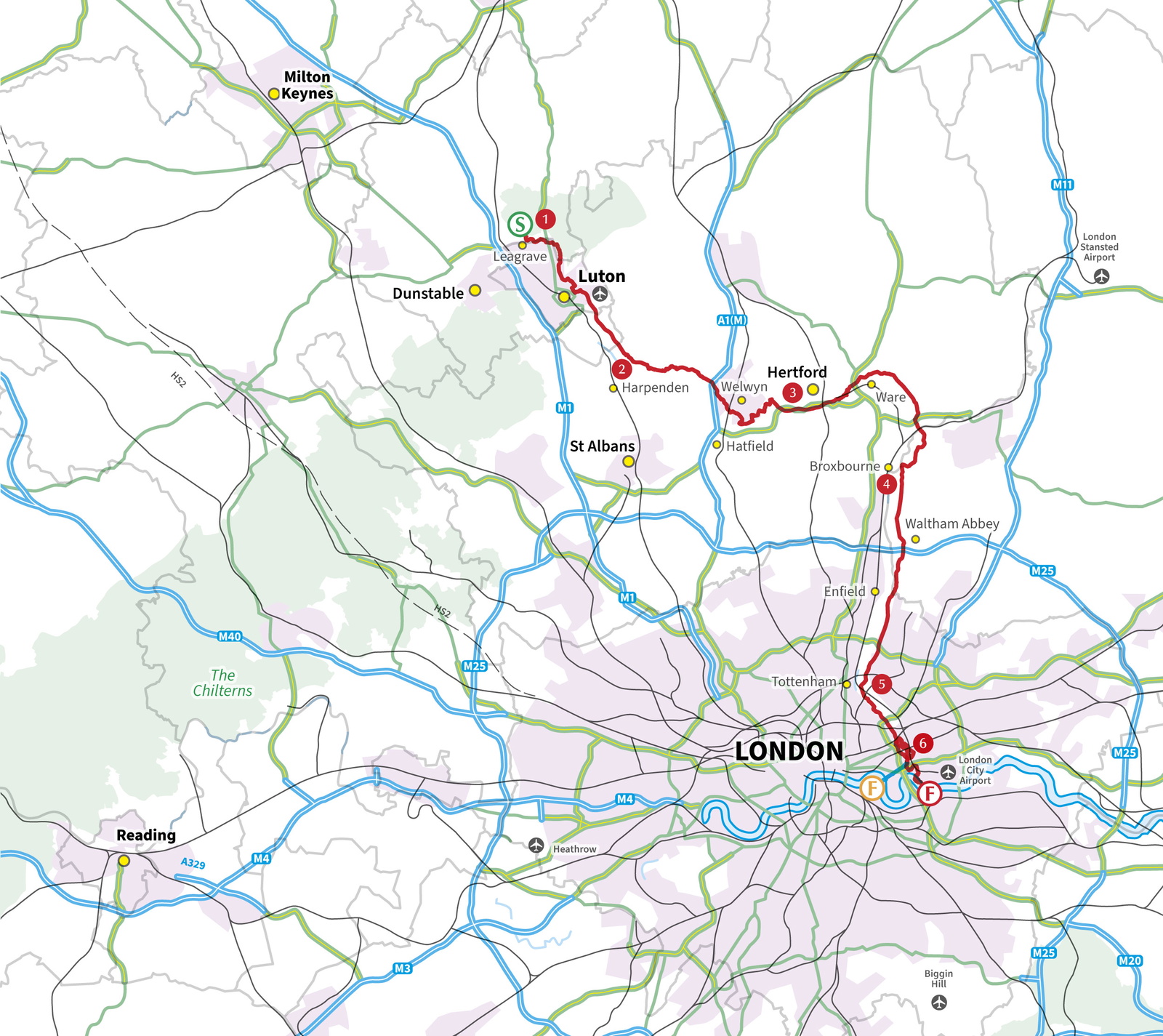 Lea Valley Walk Hiking Guide – Luton to London |… | Cicerone Press